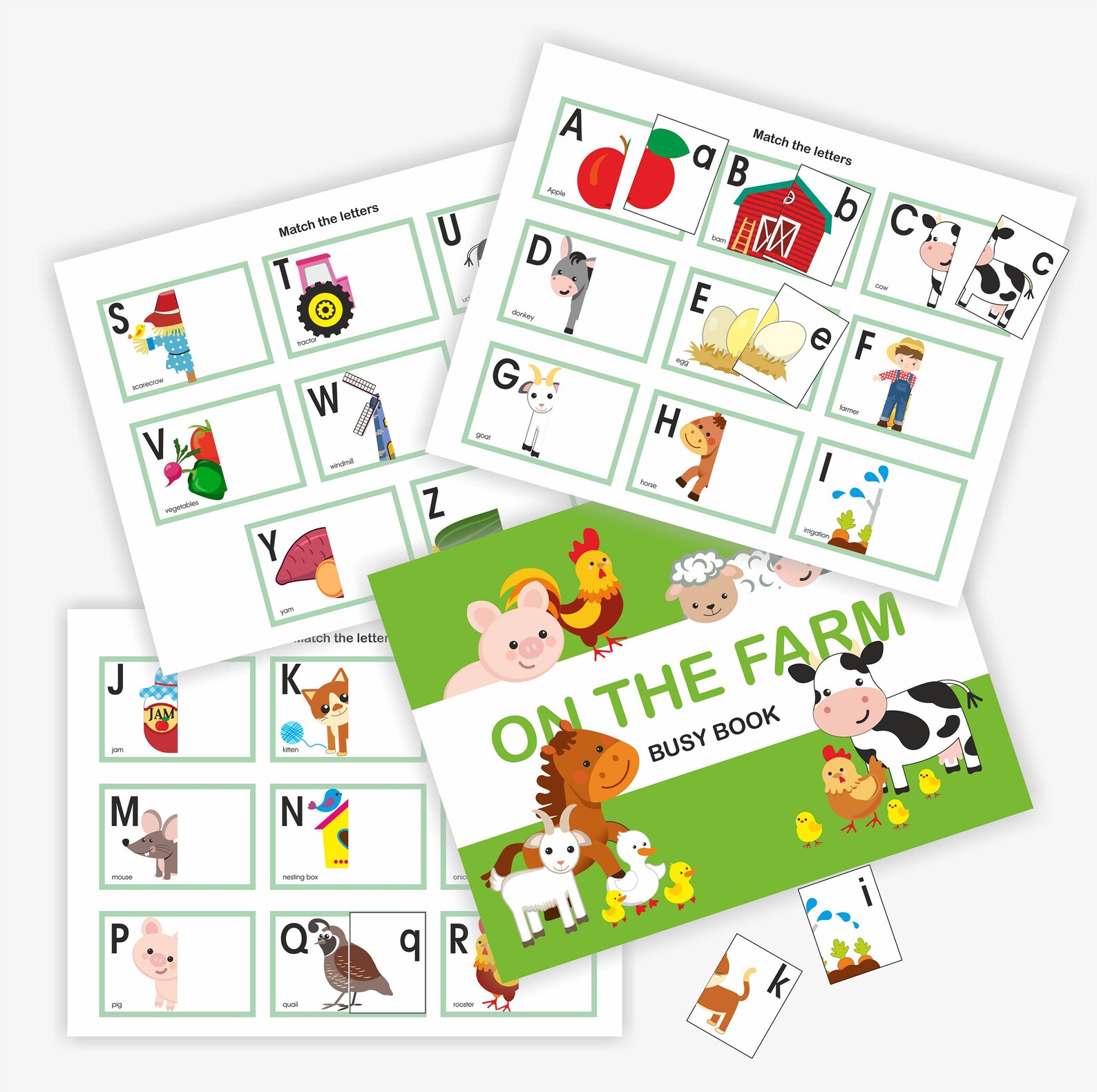 Farm Animals Toddler Busy Book Printable. Learning Binder - Etsy