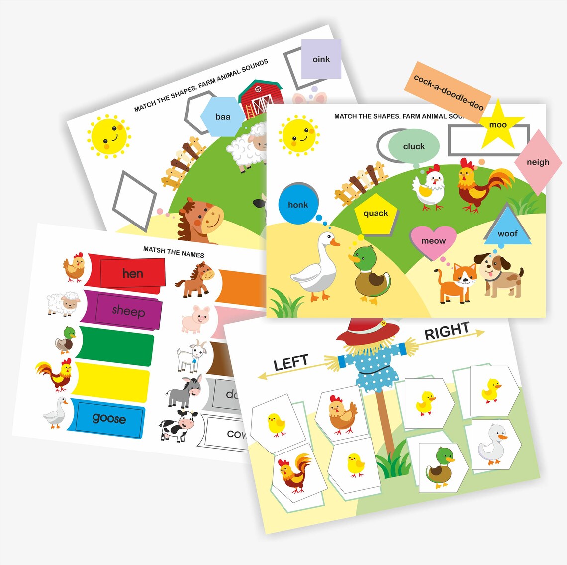 Farm Animals Toddler Busy Book Printable. Learning Binder - Etsy
