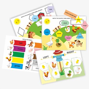 Farm Animals Toddler Busy Book Printable. Learning Binder, Homeschool ...