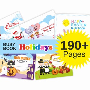 Holidays Busy Book Toddler Busy Book Printable Learning Binder ...