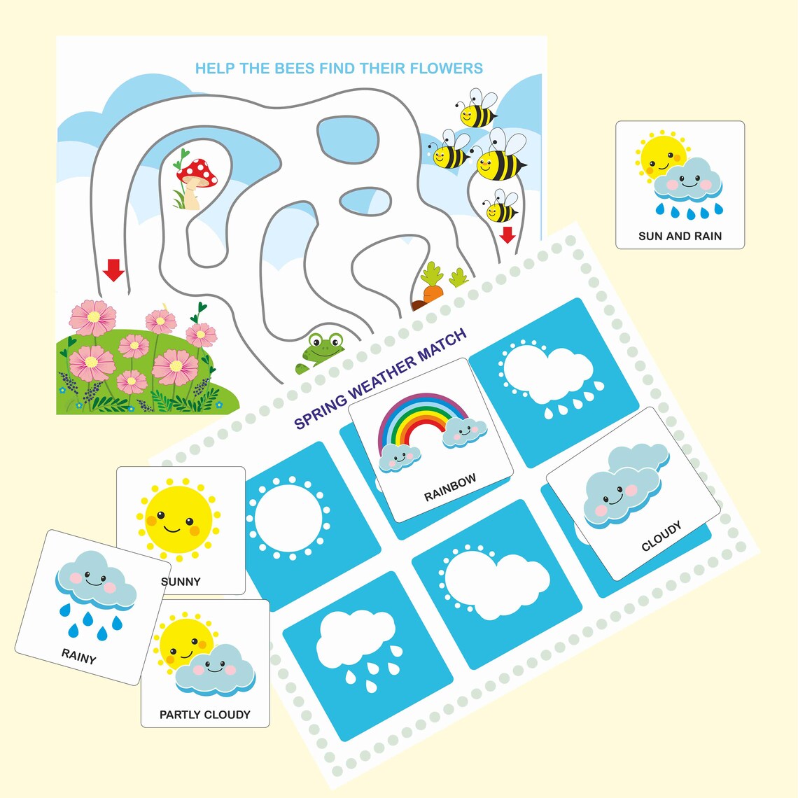 Spring Busy Book Preschool Learning Binder Preschool Activity | Etsy