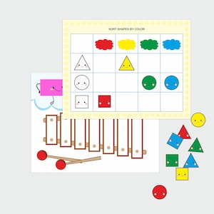 Shapes Busy Book Printable. Toddler Busy Book. Homeschool Learning ...