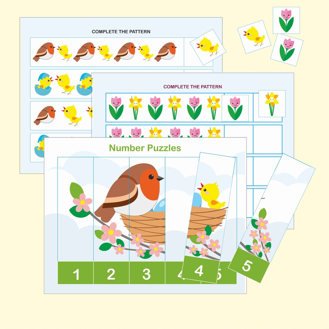 Spring Busy Book Preschool Learning Binder Preschool Activity | Etsy