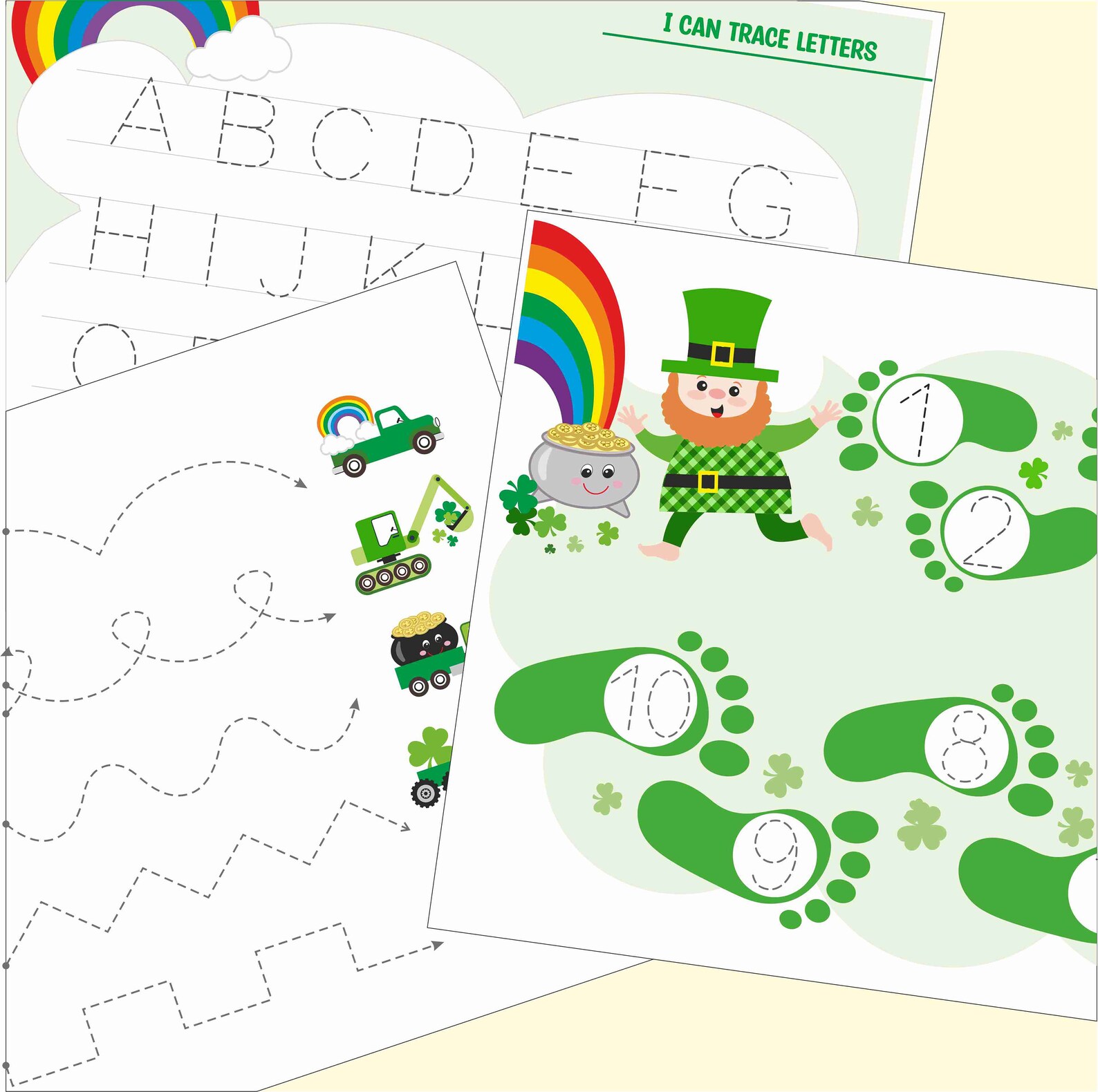 St Patricks Day Busy Book Printable Learning Binder Worksheets for Kids ...