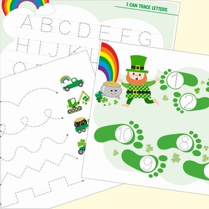 St Patricks Day Busy Book Printable Learning Binder Worksheets for Kids ...