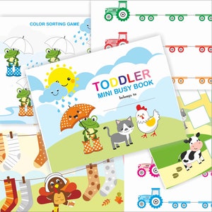 Toddler Busy Book Printable, Preschool Learning Binder, Preschool ...