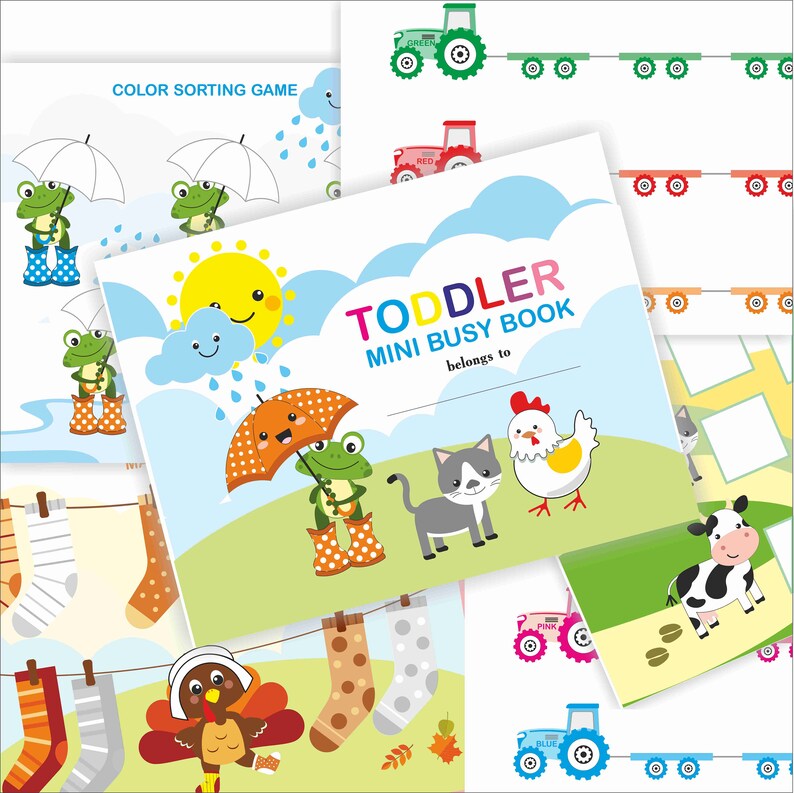 Toddler Busy Book Printable Preschool Learning Binder - Etsy