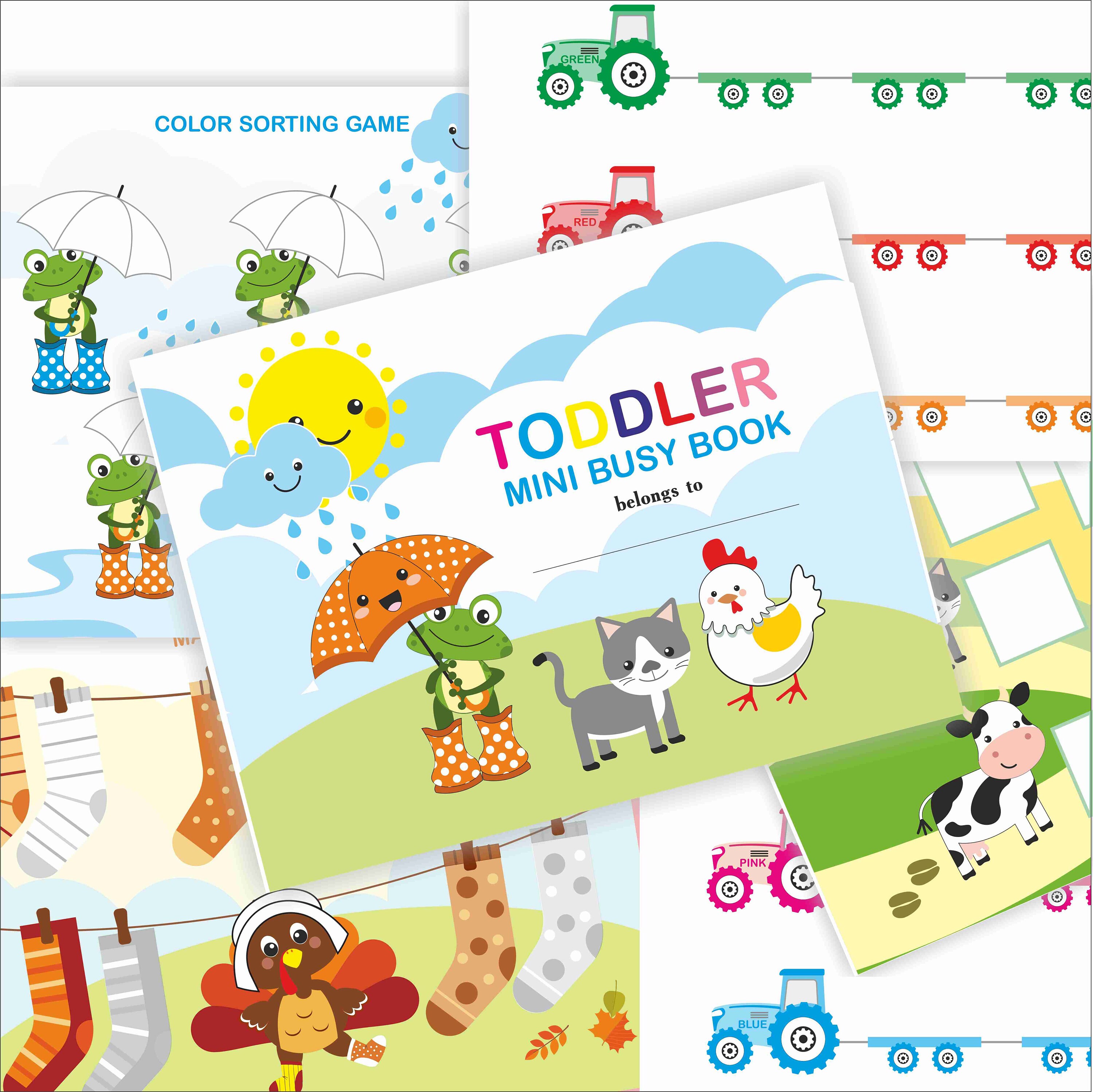 Toddler Busy Book Printable, Preschool Learning Binder, Preschool ...