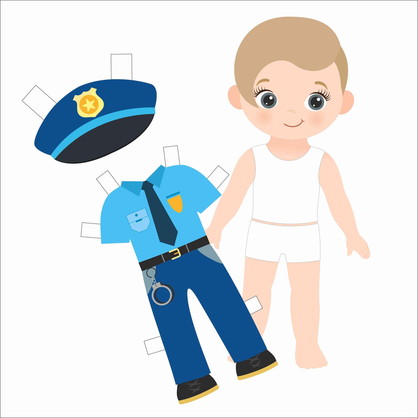 Community Helpers Dress up Preschool Printable Paper Dolls COLORING ...