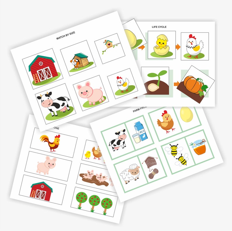 Farm Animals Toddler Busy Book Printable. Learning Binder - Etsy