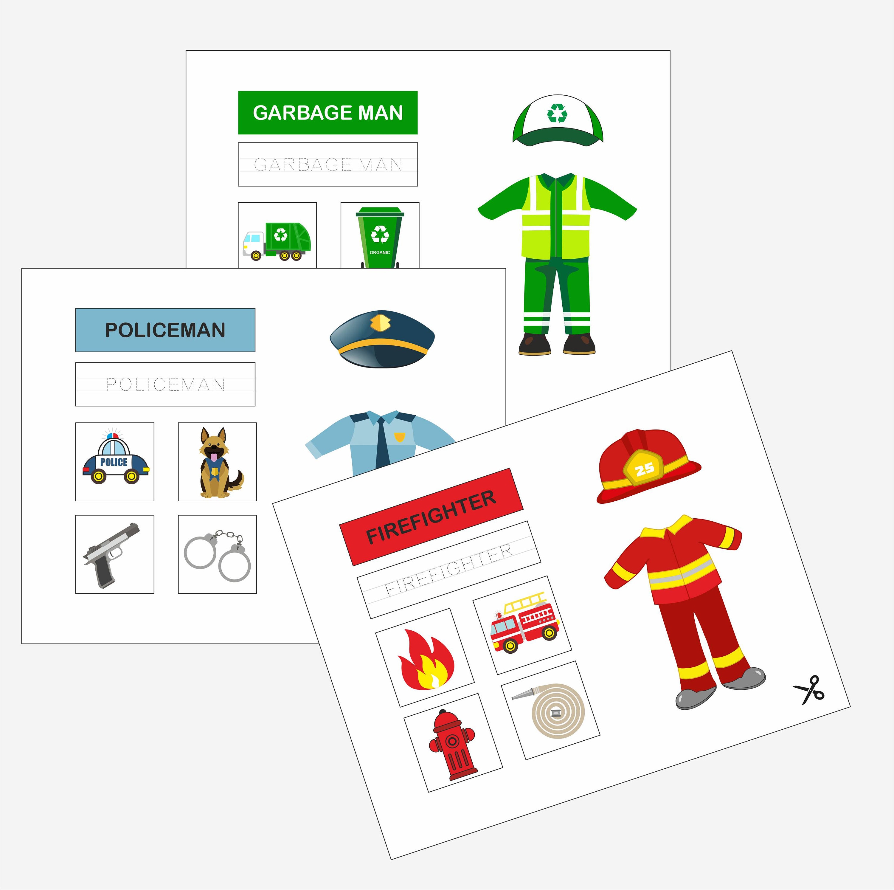 Community Helpers Printable: Montessori Preschool Activity (PDF ...