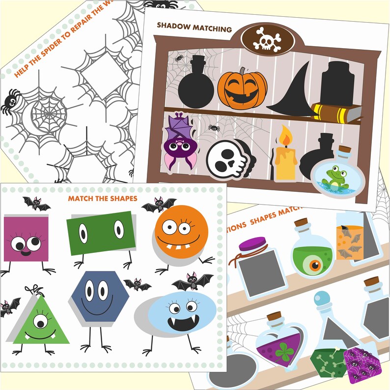Halloween Busy Book Printable Toddler Binder Toddler Learning - Etsy
