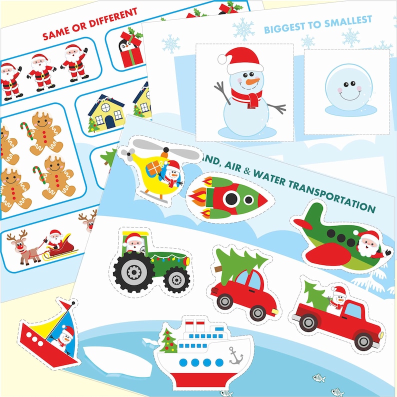 Christmas Toddler Busy Book Printable Learning Binder - Etsy