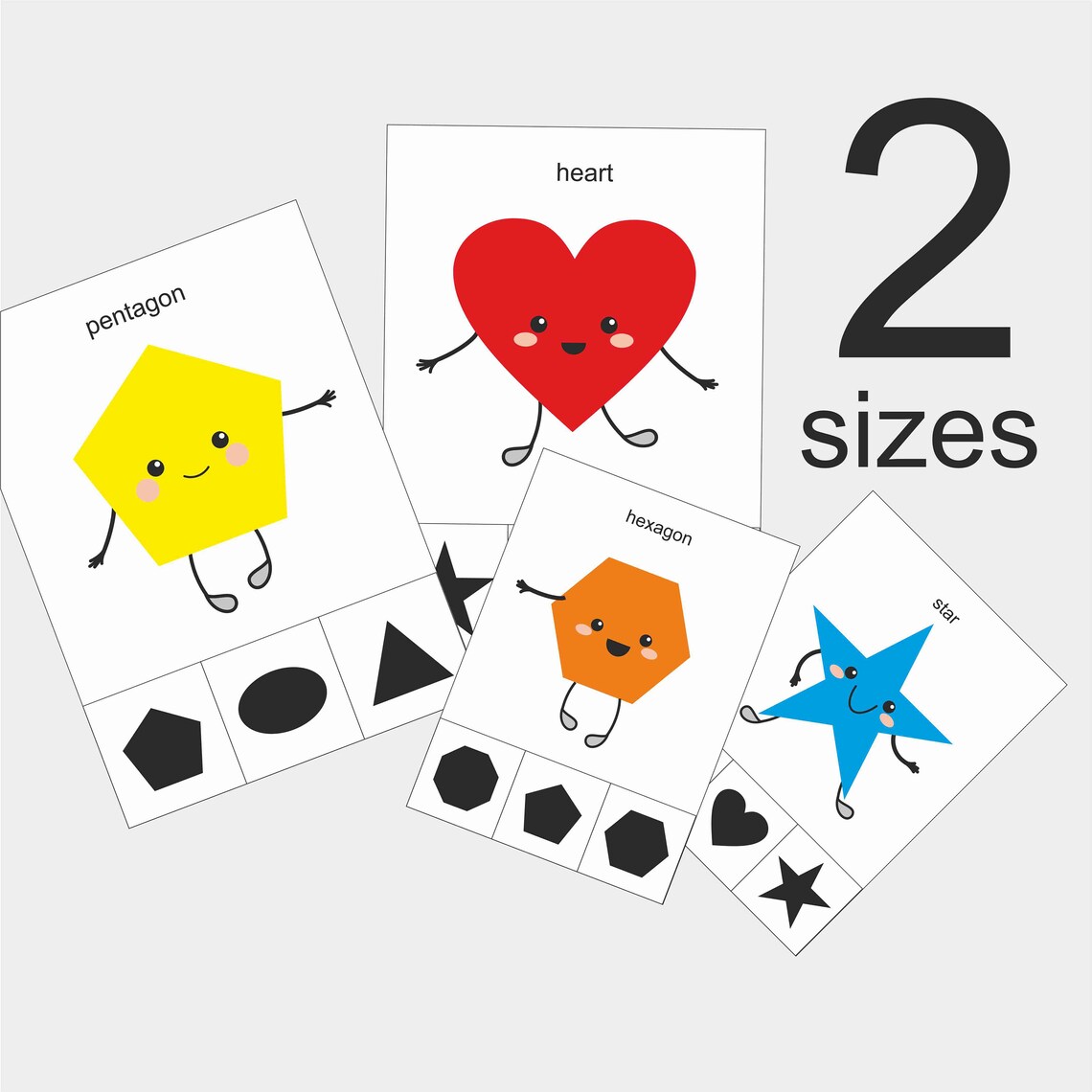 Shape Clip Cards, Funny Face , Shapes Busy Bag Printables , Preschool ...