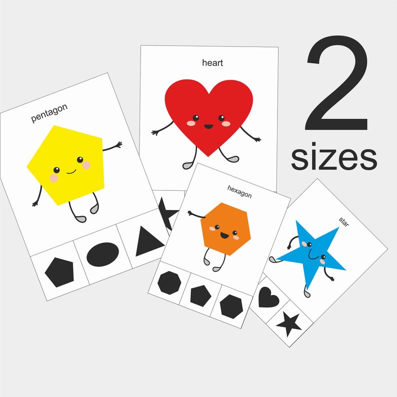 Shape Clip Cards Funny Face Shapes Busy Bag Printables - Etsy Canada