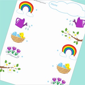 Matching Game Printable Worksheets: Toddler & Preschool Learning (PDF ...