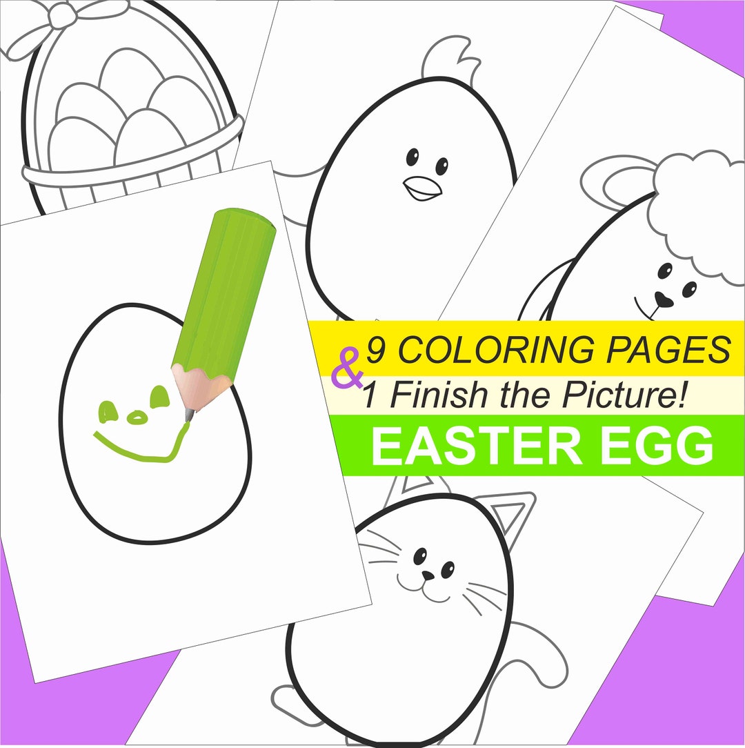 Easter Coloring Book, Easter Printable Coloring Pages for Kids ...