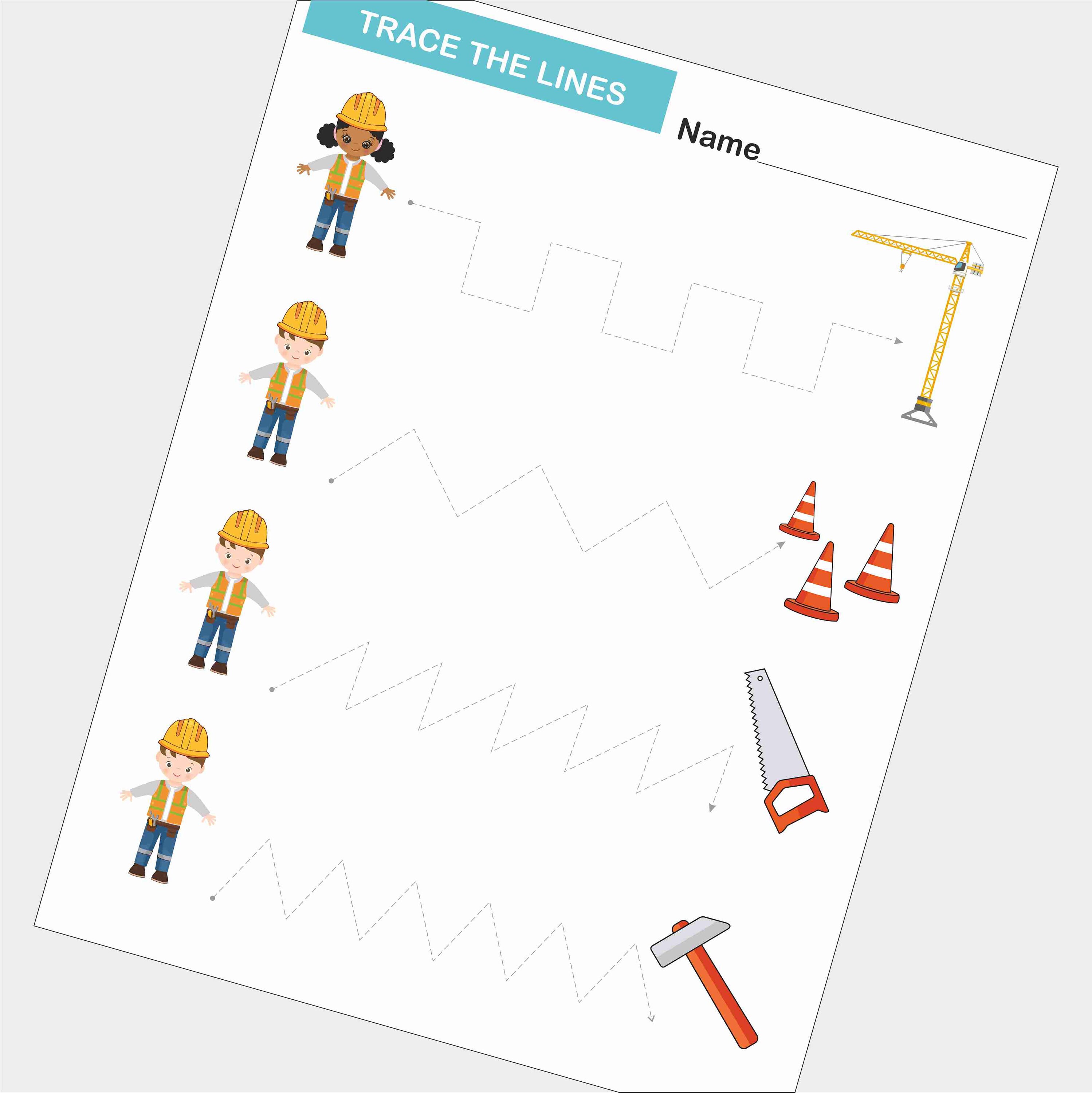 Community Helpers Activities. Tracing Worksheets. PRE-WRITING - Etsy