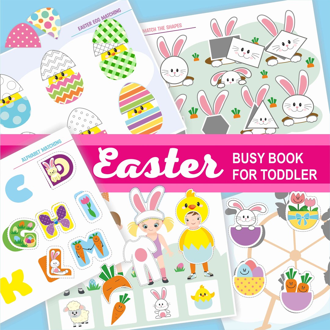 Easter Busy Book Toddler Busy Book Bundle Easter Printable - Etsy