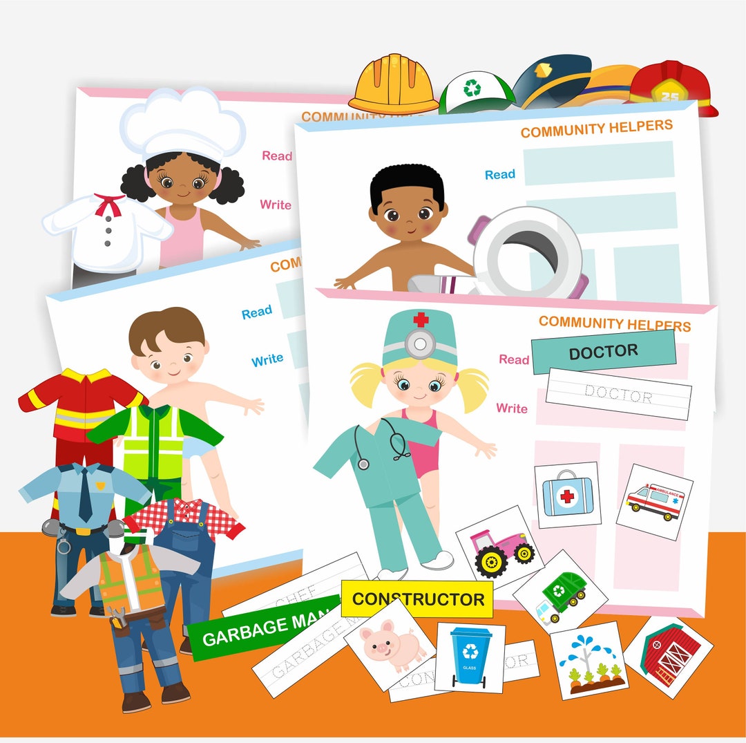 Community Helpers Busy Book: Toddler Occupation Activities (digital ...