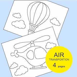 Vehicle Coloring Pages for Kids, Toddlers, Preschoolers, Land Air Water ...