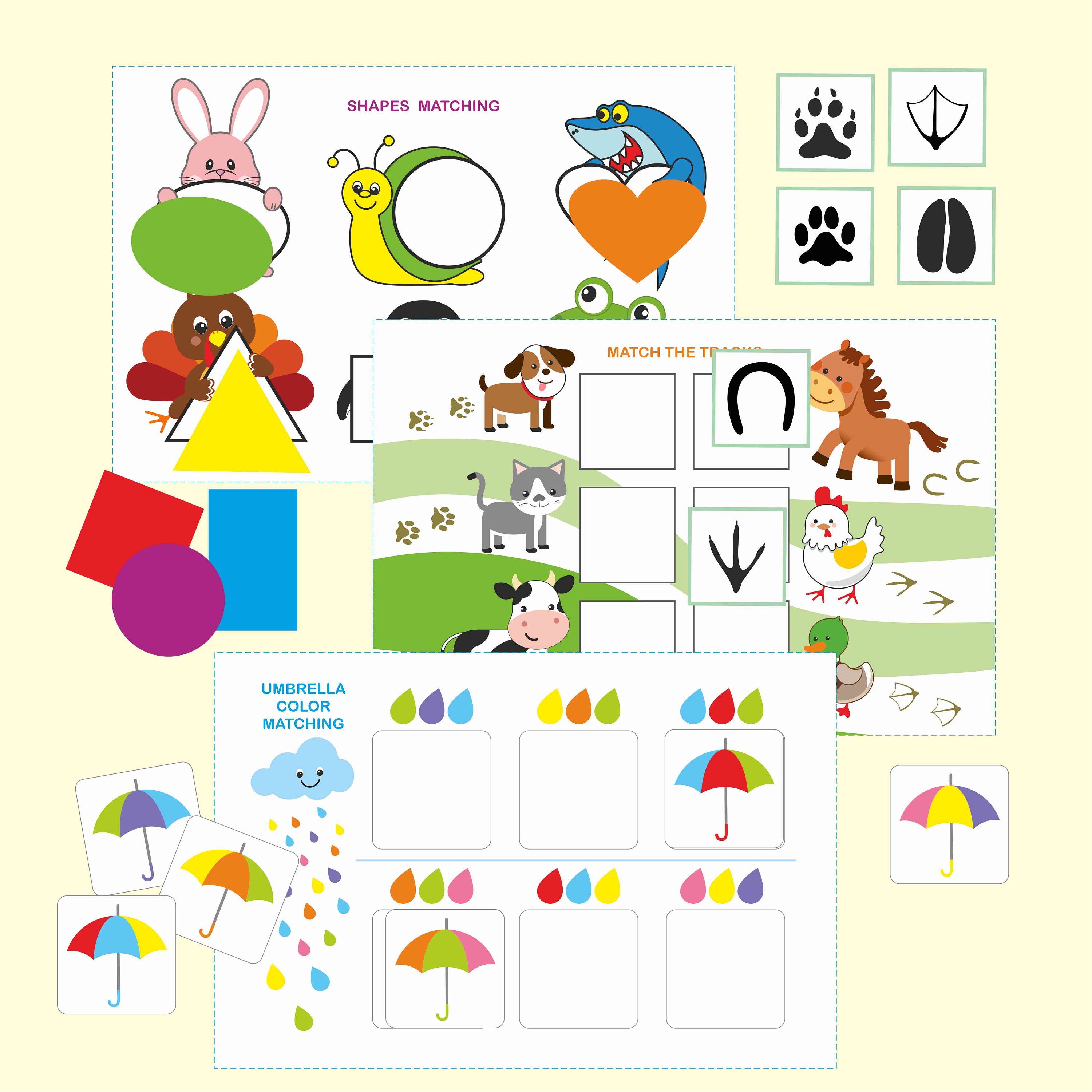 Toddler Mini Busy Book Printable Preschool Learning Binder, Travel Size ...