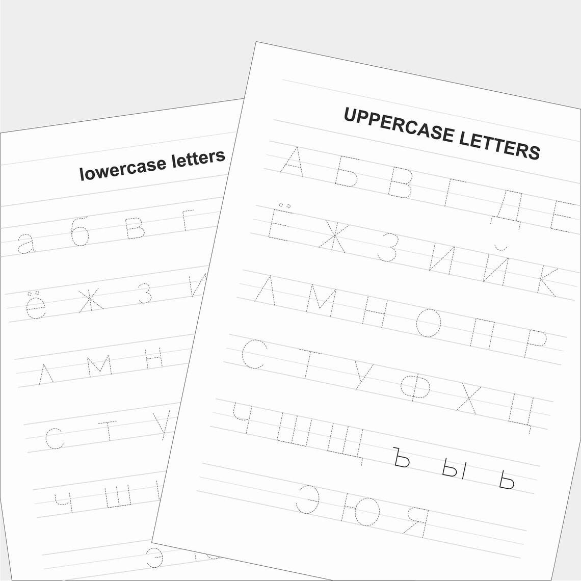Russian Handwriting Worksheets Alphabet Writing Practice ABC - Etsy