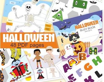Halloween Busy Book Printable Toddler Learning Book Halloween ...