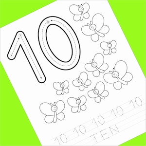 20 Number Tracing Worksheets, Traceable Numbers, Preschool Worksheets ...