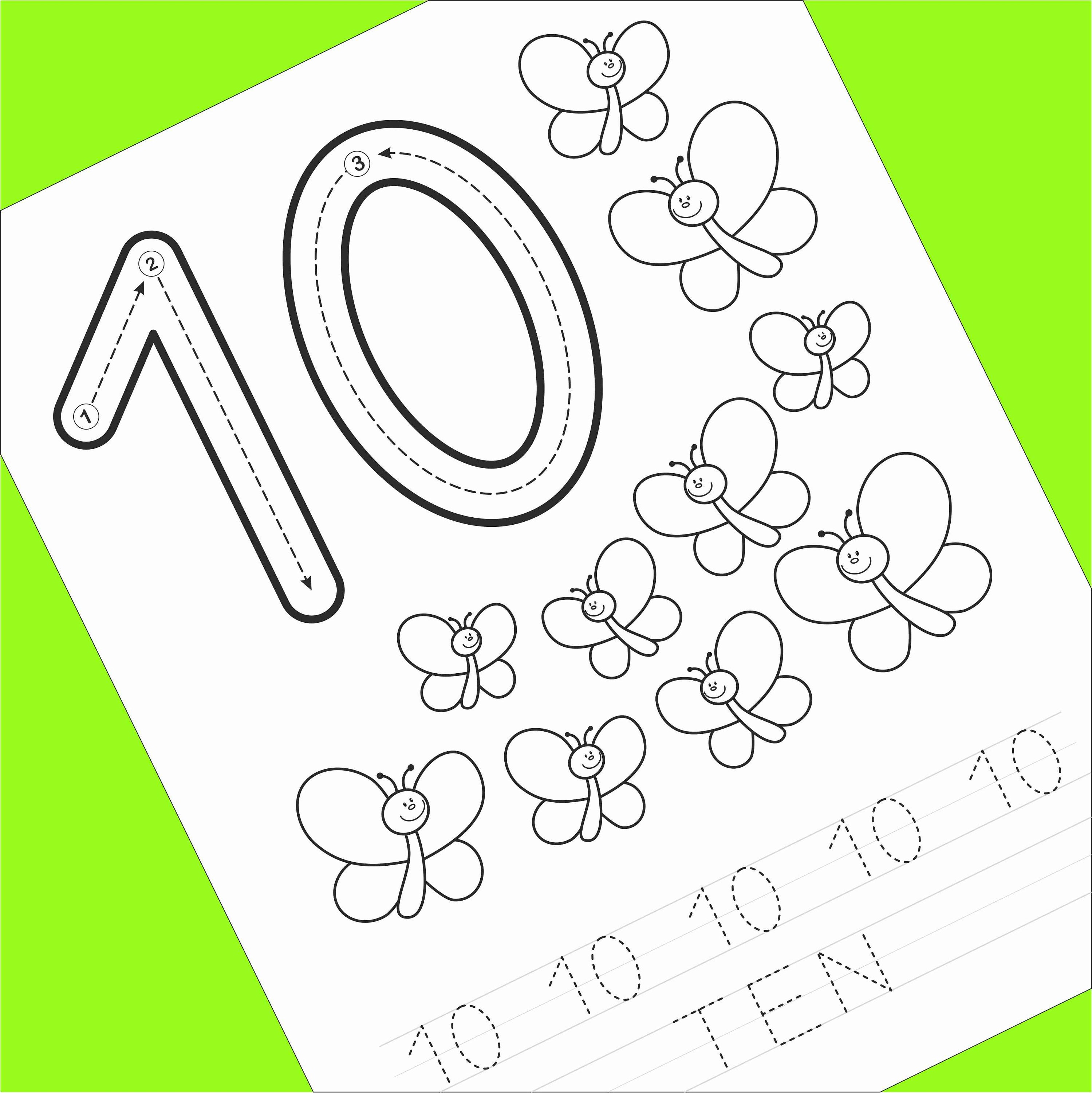 20 Number Tracing Worksheets, Traceable Numbers, Preschool Worksheets ...