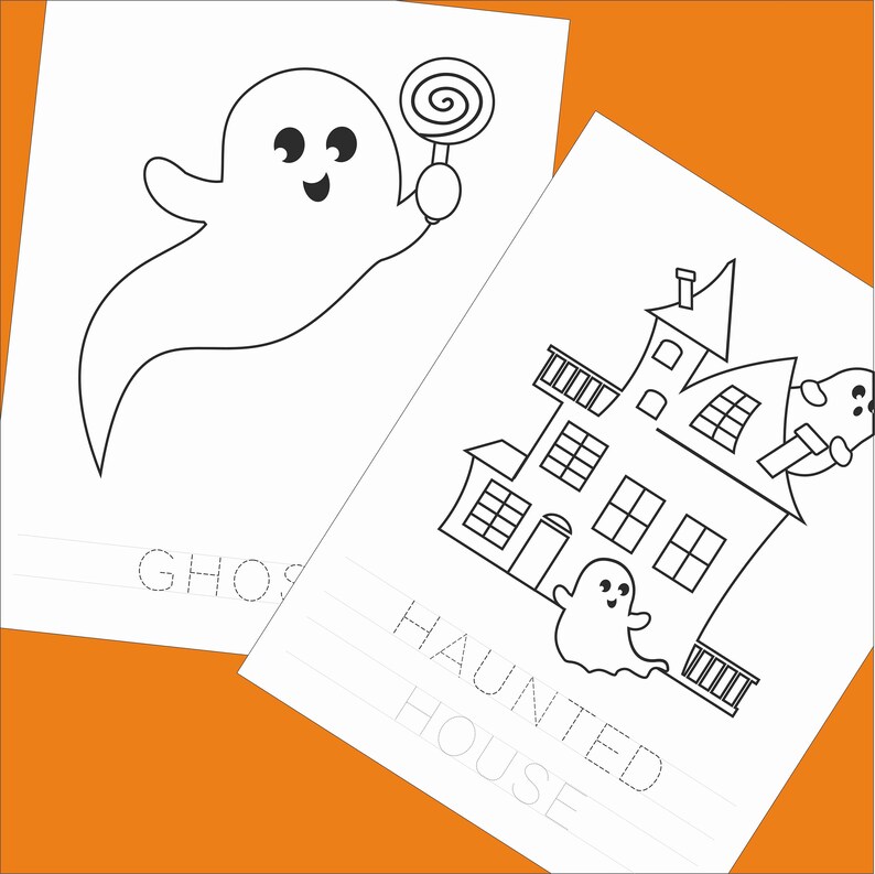 Halloween Coloring Pages. PRINTABLE for Toddlers Cute - Etsy