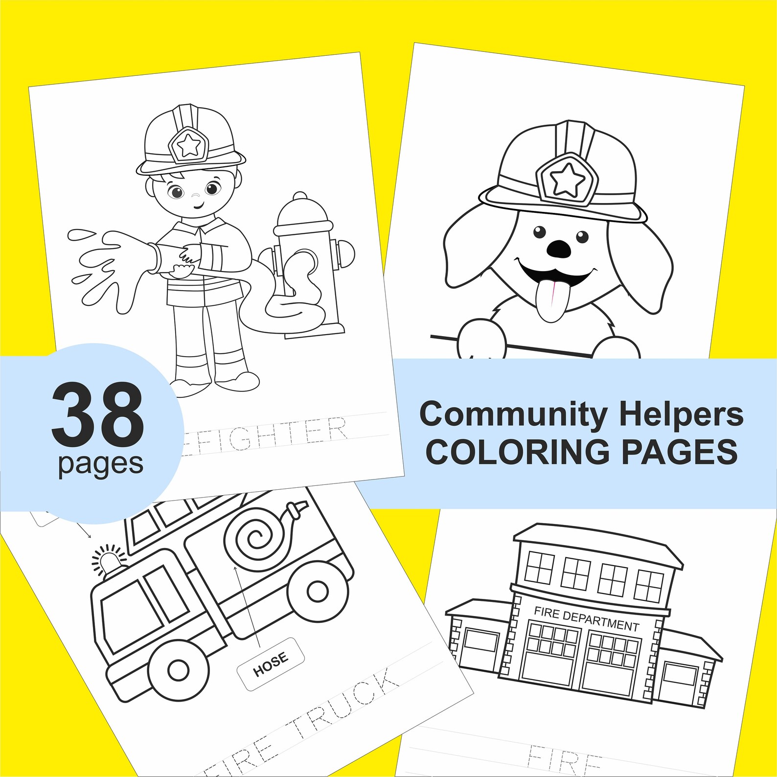 Community Helpers Coloring Pages, Community Helpers Activity ...