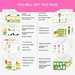 Farm Animals Toddler Busy Book Printable. Learning Binder, Homeschool ...