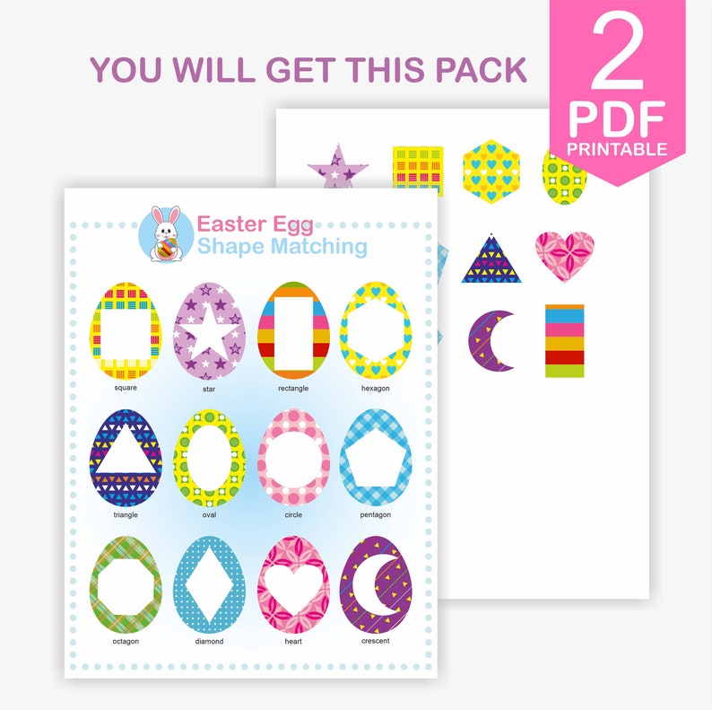 Easter Pattern Match Egg - Easter Shape Matching Puzzle - Preschool ...