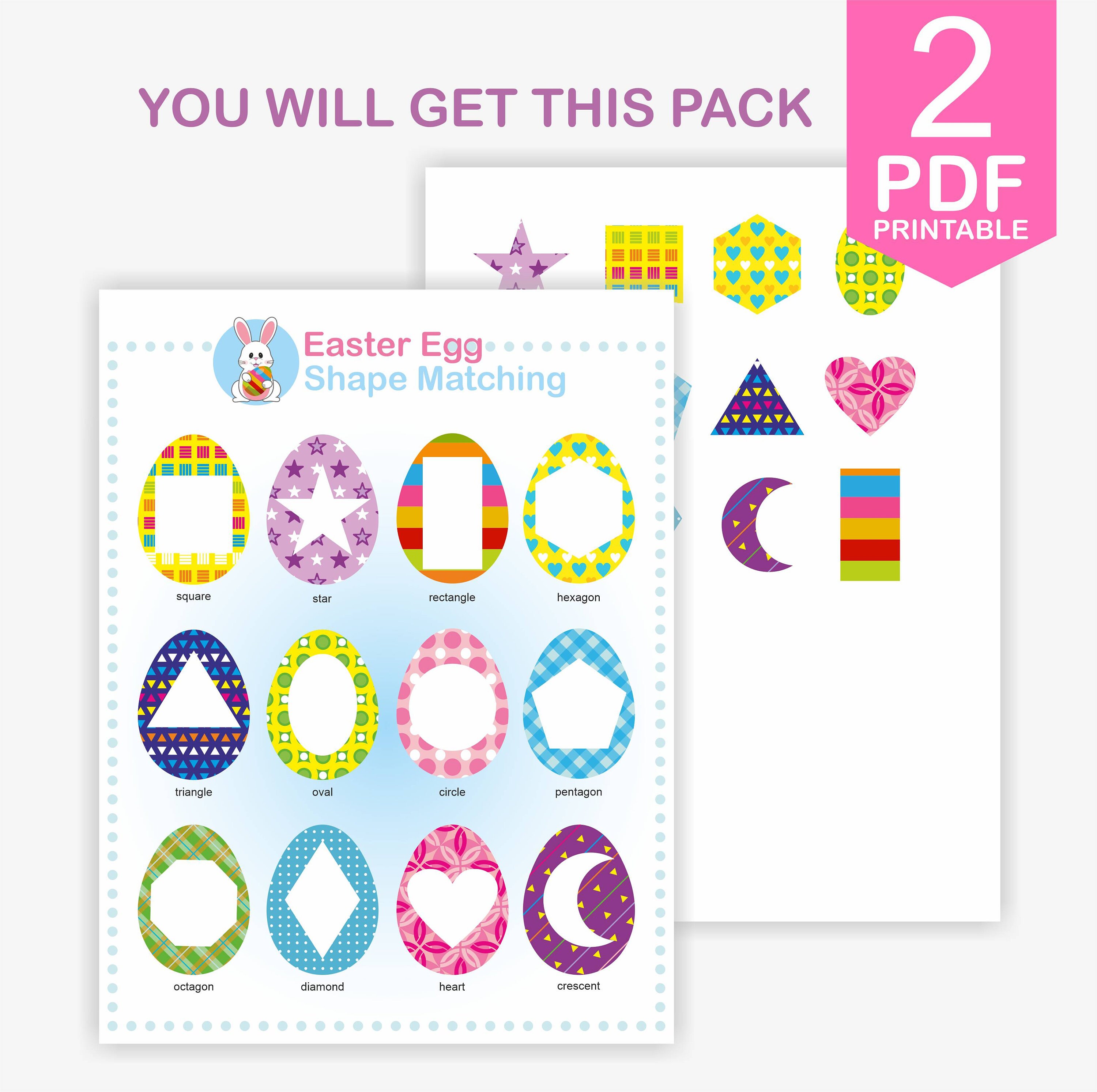 Easter Pattern Match Egg - Easter Shape Matching Puzzle - Preschool ...