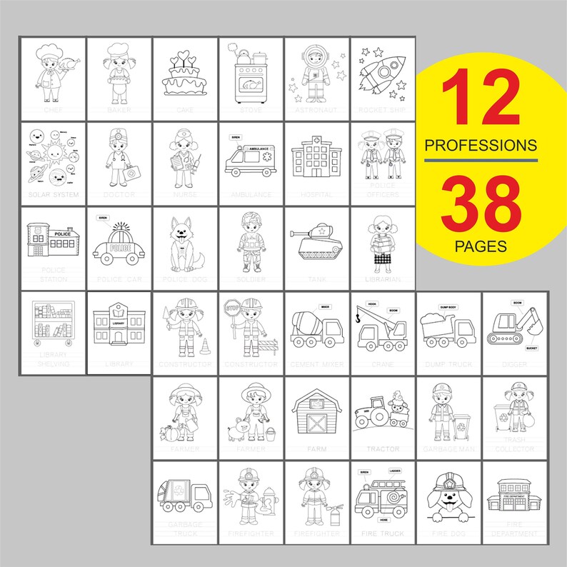 Community Helpers Coloring Pages, Community Helpers Activity ...