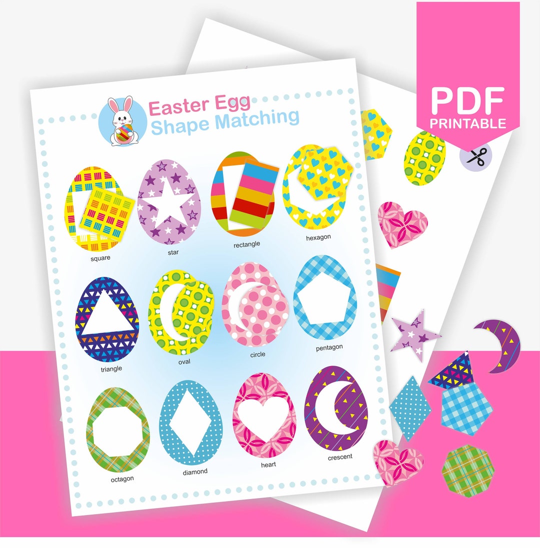 Easter Pattern Match Egg - Easter Shape Matching Puzzle - Preschool ...