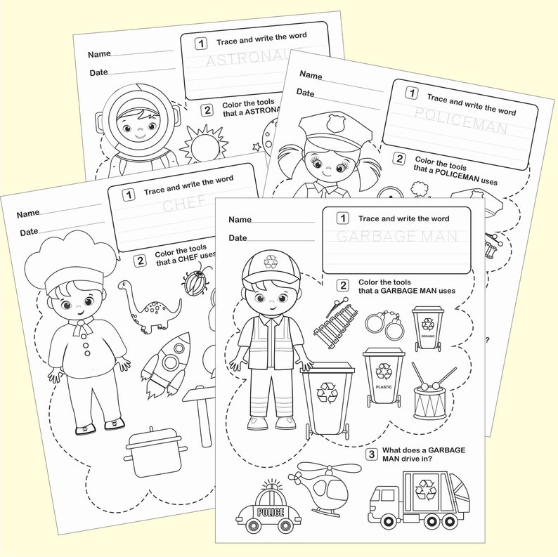 Community Helpers Activity, Community Helpers Coloring Pages ...