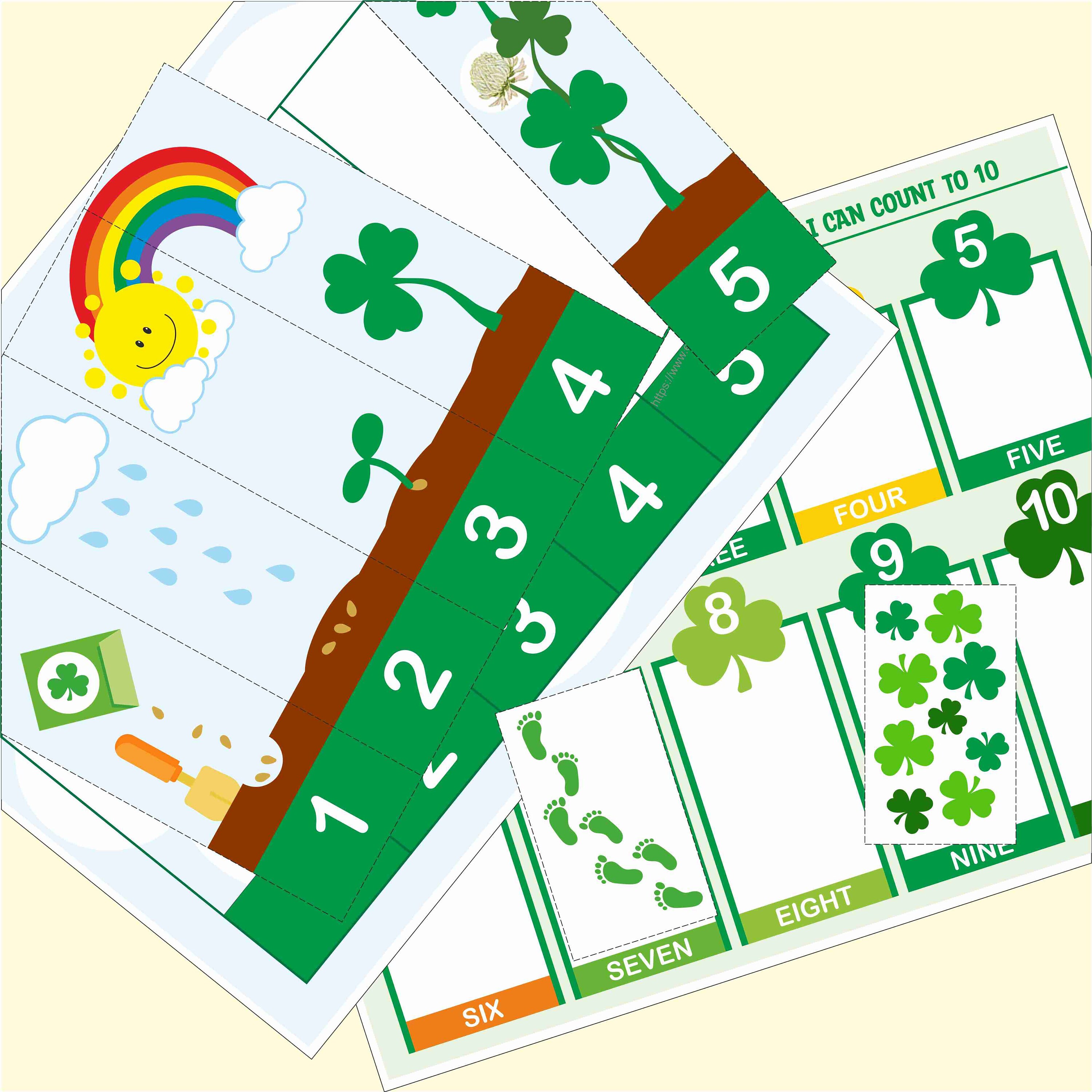 St Patricks Day Busy Book Printable Learning Binder Worksheets for Kids ...