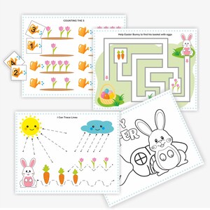 Easter Busy Book for Toddler, Easter Preschool Printable Pack, Toddler ...