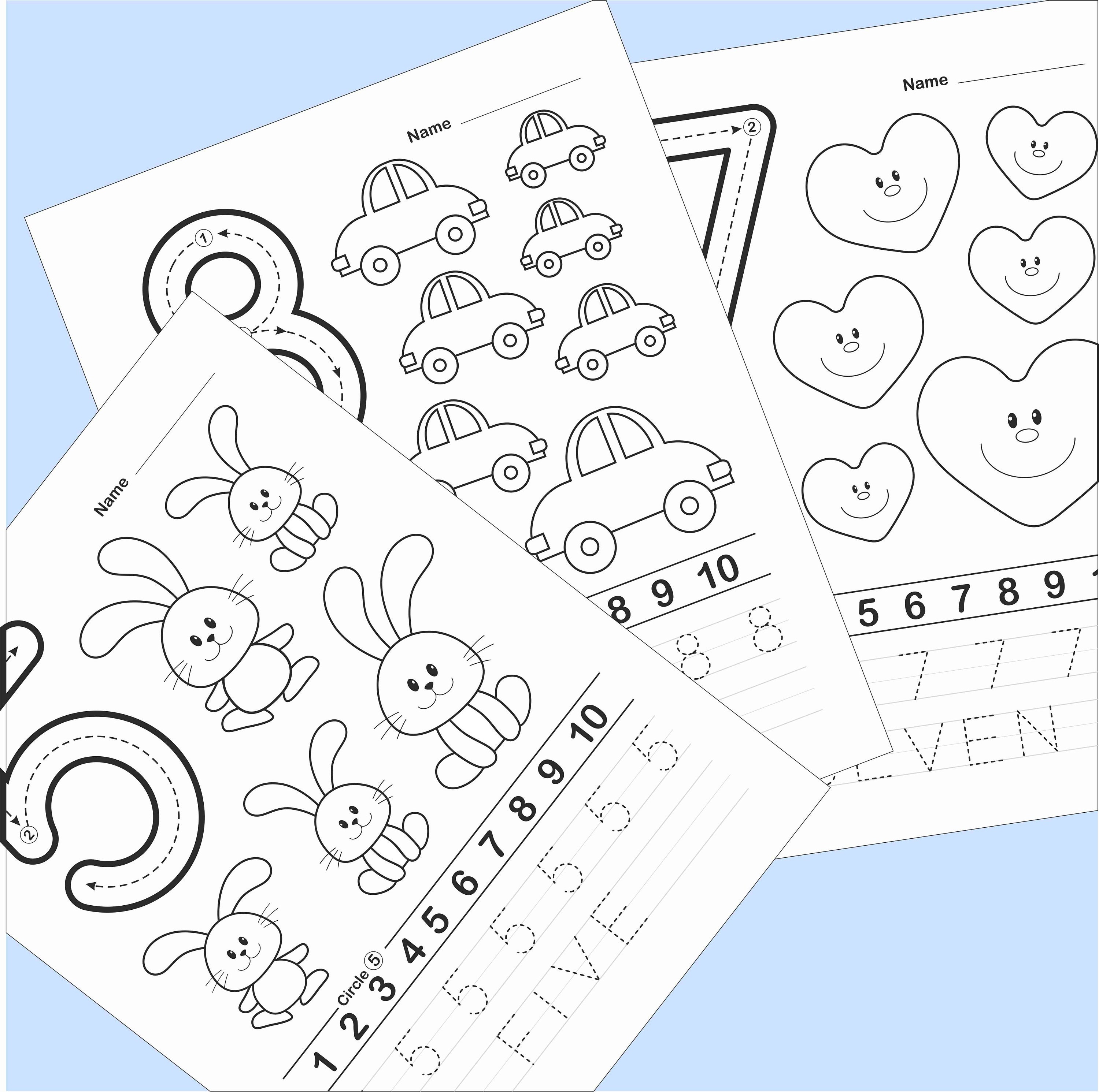 Baby's First 123 Book, 1 - 10 Numbers Printable Coloring Page ...