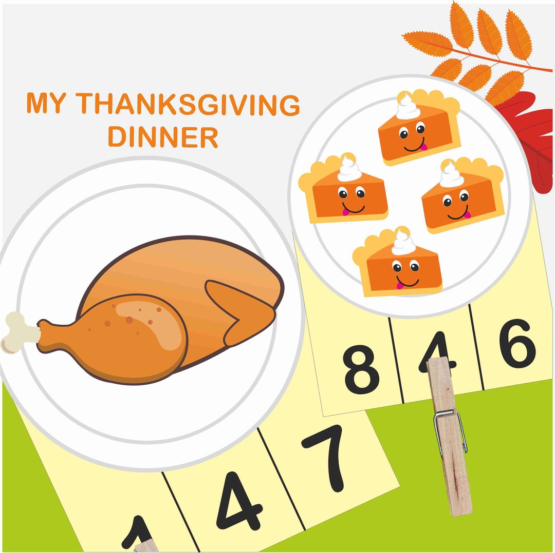 THANKSGIVING Activities. THANKSGIVING Count and Clip Cards 1-10 ...