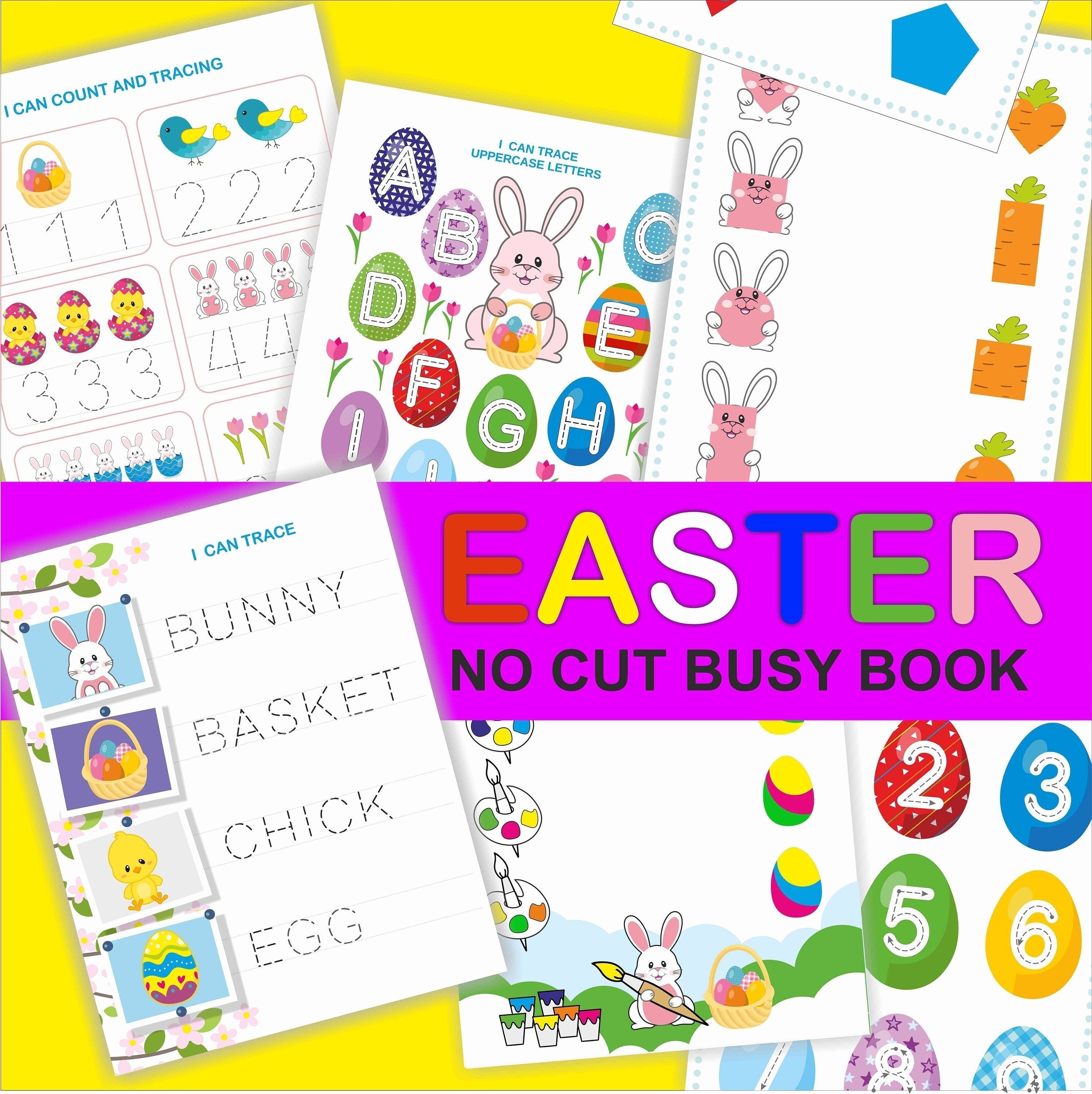 No Cut Busy Book. Easter Busy Book for Toddler. Easter Preschool ...
