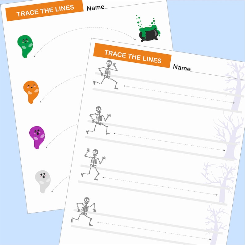 Halloween Tracing Worksheets PRE-WRITING PRACTICE Tracing Activities ...
