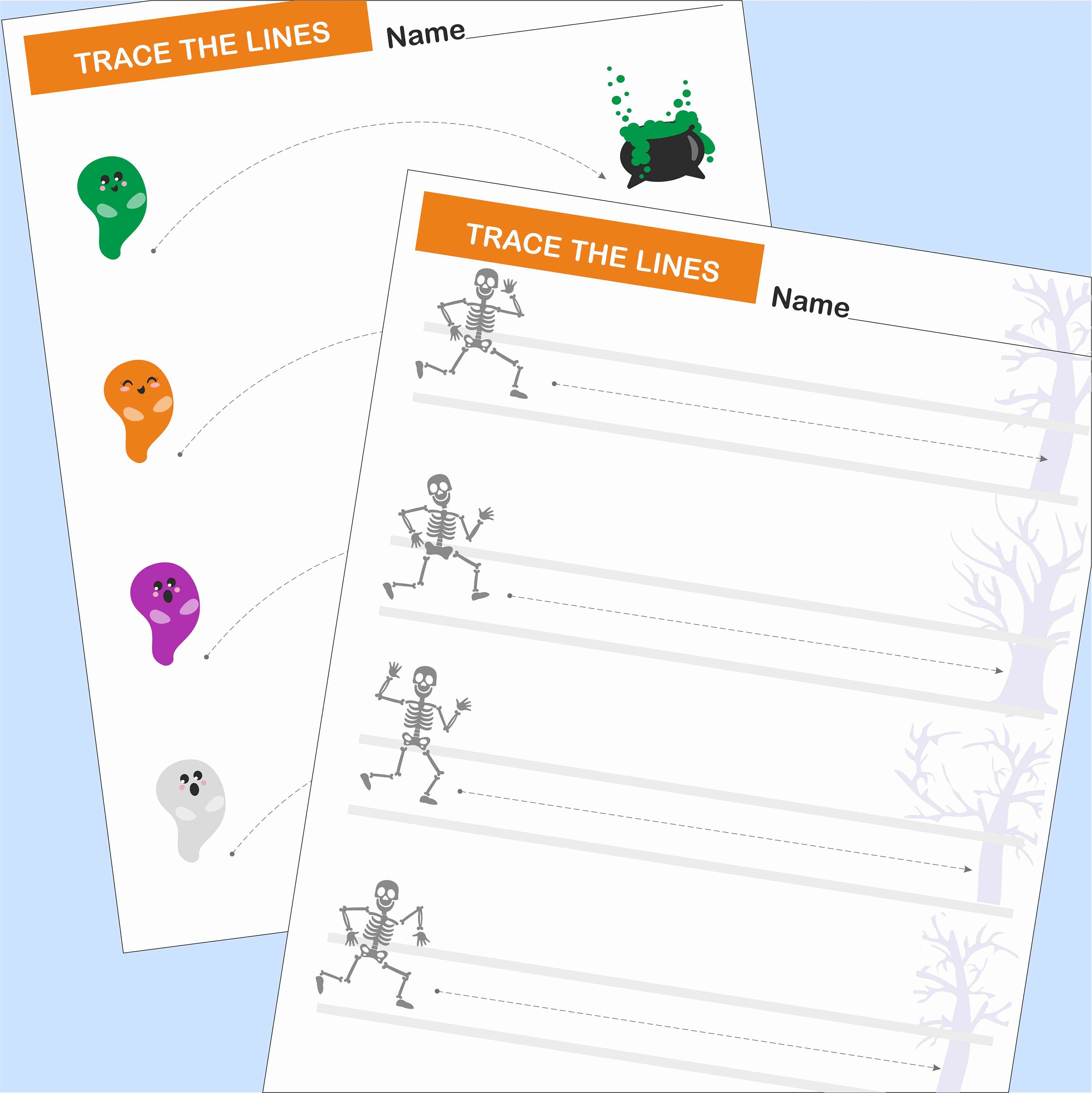 Halloween Tracing Worksheets PRE-WRITING PRACTICE Tracing Activities ...