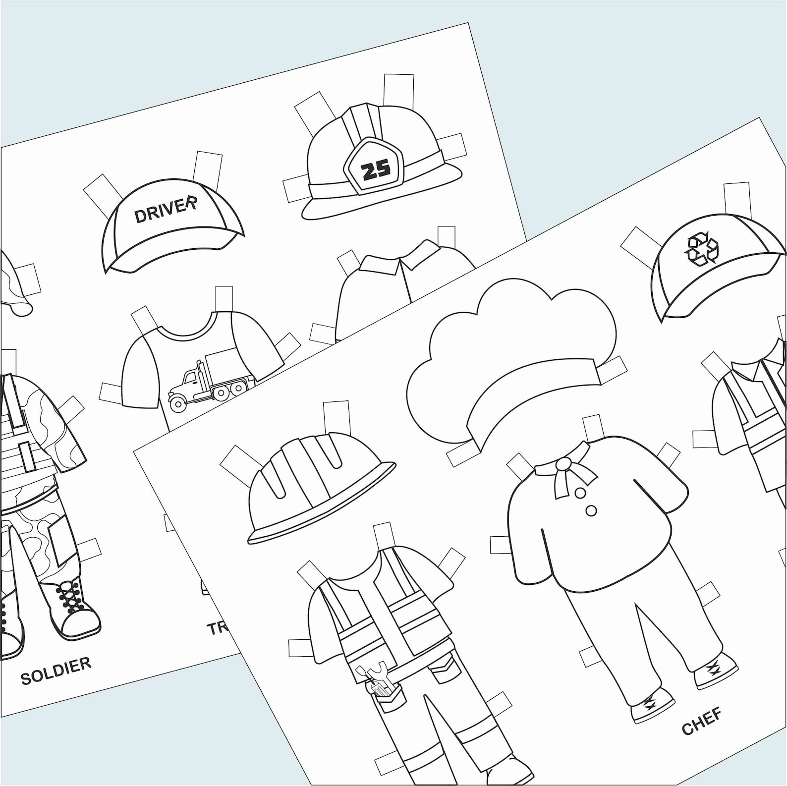 Community Helpers Coloring Pages, Community Helpers Paper Dolls ...