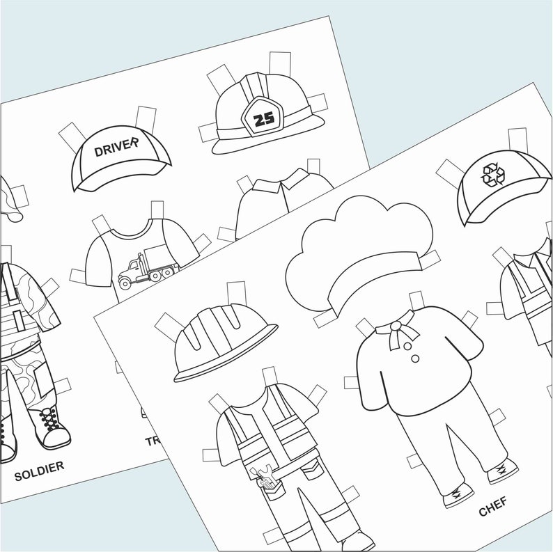 Community Helpers Coloring Pages, Community Helpers Paper Dolls ...