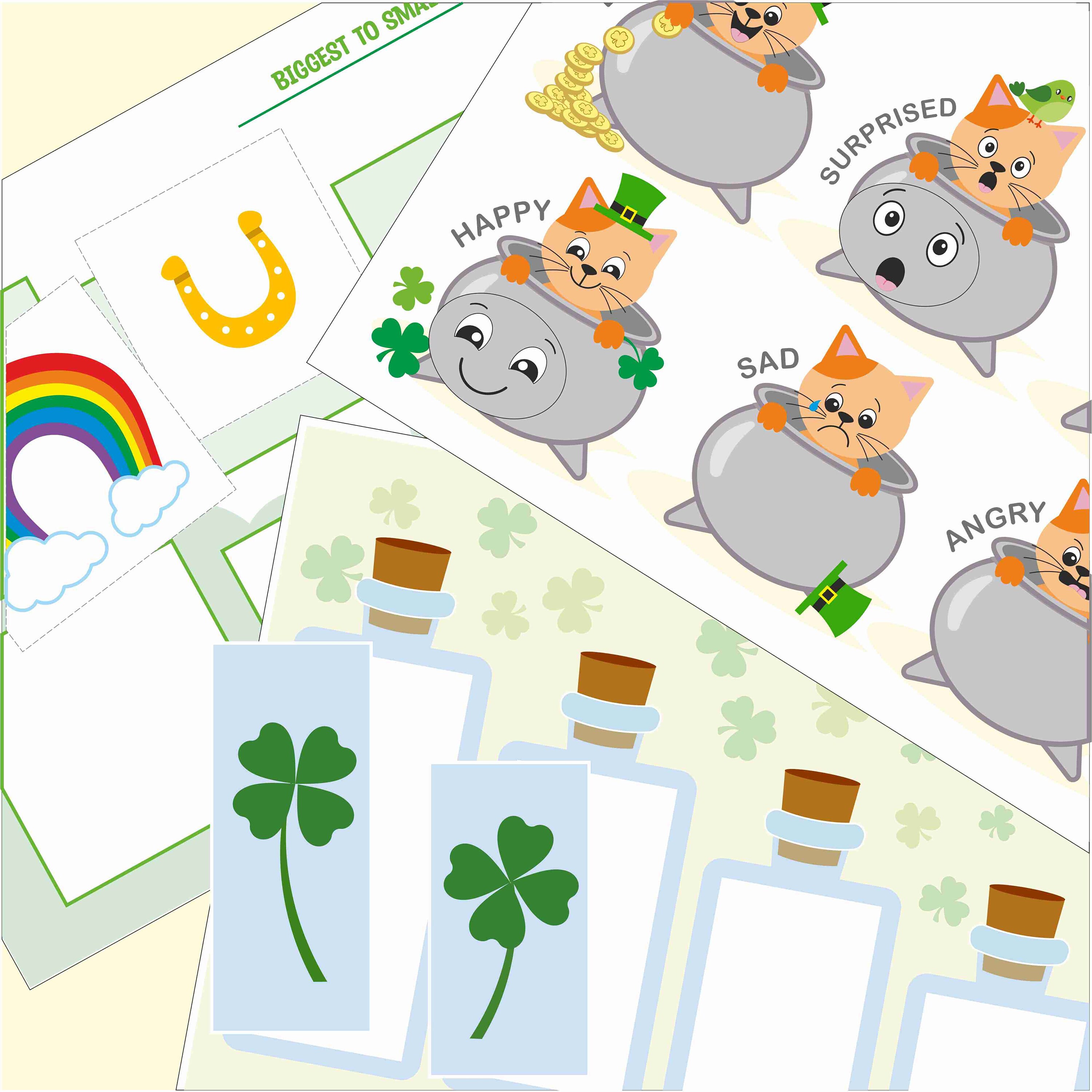 St Patricks Day Busy Book Printable Learning Binder Worksheets for Kids ...