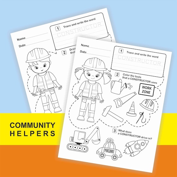 Community Helpers Coloring Pages