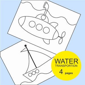 Vehicle Coloring Pages for Kids, Toddlers, Preschoolers, Land Air Water ...